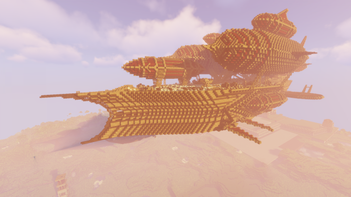 Air Battleship - Red Sky Minecraft Map