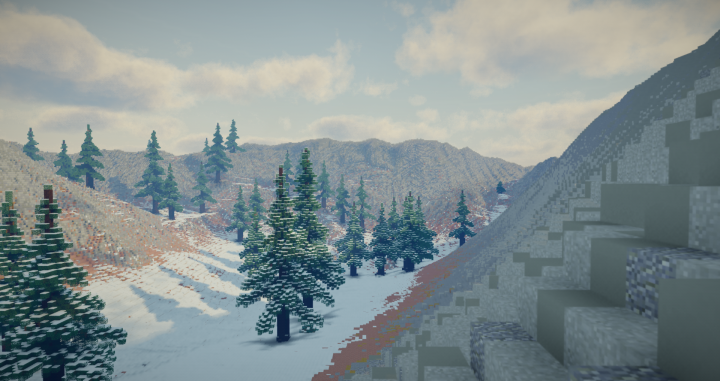 The Snowy Mountains 4k x 4k Free Download by Dyl_Art Minecraft Map