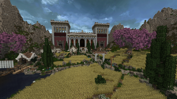 Roman & Greek based build in a Valley! Minecraft Map