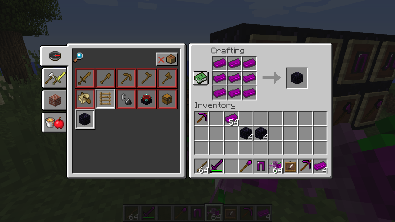 Obsidian Mod( tools, Armor, Flower , Mob,) Minecraft Mod