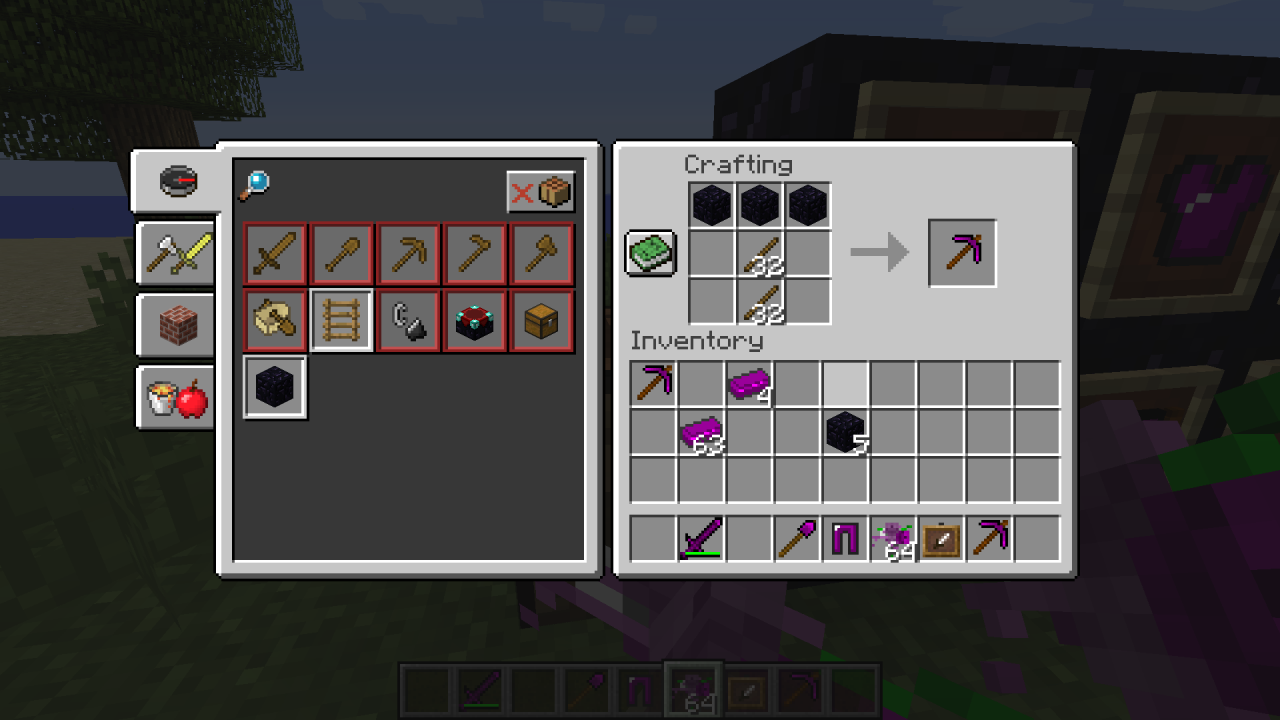 Obsidian Mod( tools, Armor, Flower , Mob,) Minecraft Mod