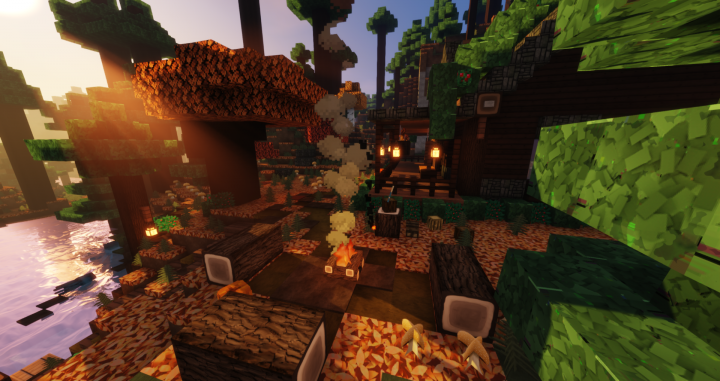 Autumn Cozy Cabin Minecraft Map