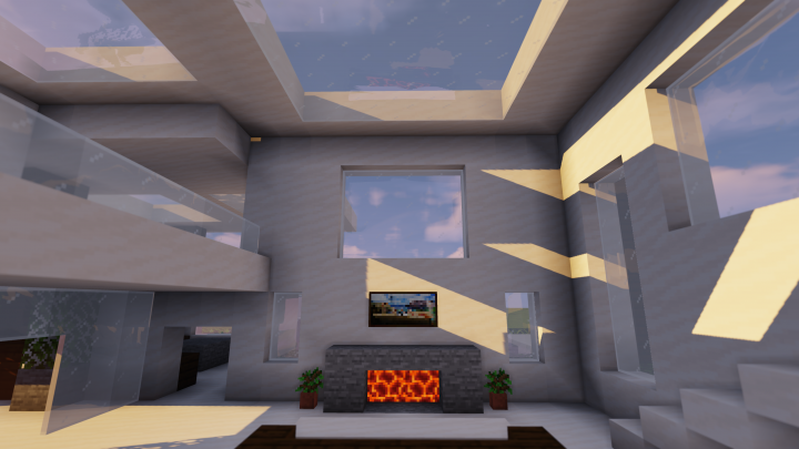 White Modern House Minecraft Map