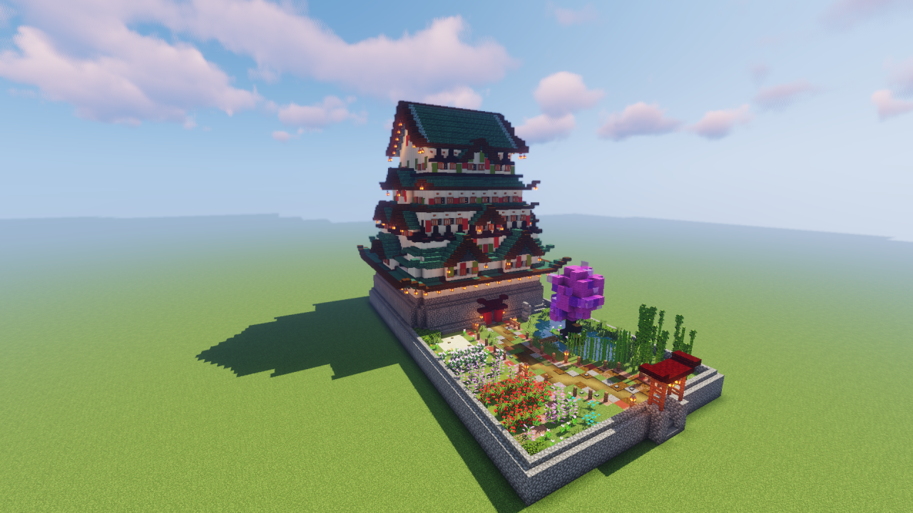 Japanese style castle Minecraft Map