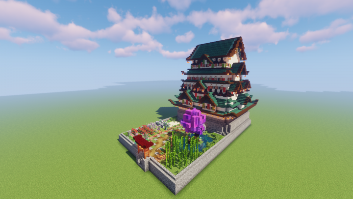 Japanese style castle Minecraft Map