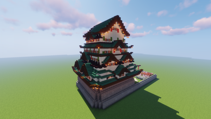 Japanese style castle Minecraft Map