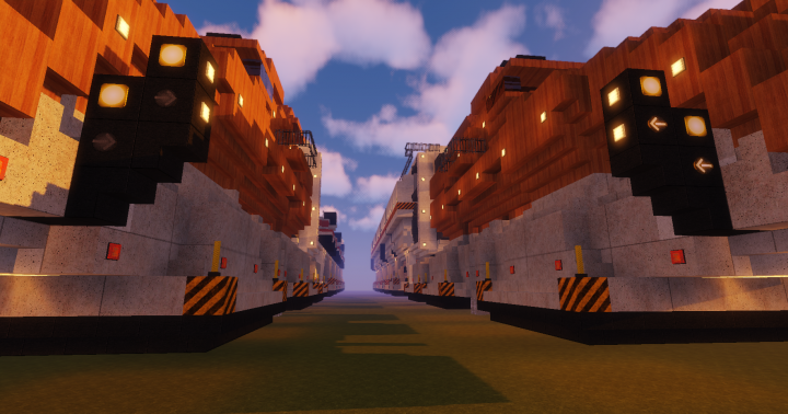 Futuristic Hovercraft Freight and Flatbed Trucks Minecraft Map