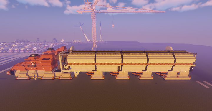 Futuristic Hovercraft Freight and Flatbed Trucks Minecraft Map