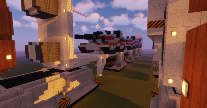 Futuristic Hovercraft Freight and Flatbed Trucks Minecraft Map