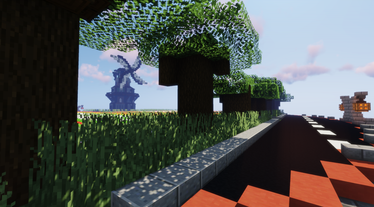 Single Build - Tulip Fields and a Windmill Minecraft Map