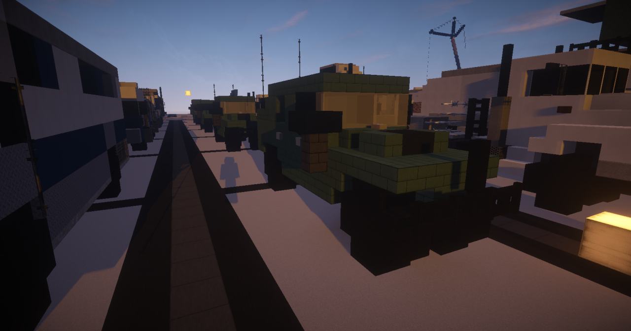 1.5:1 Scale, 3 blocks wide. Military Green Humvee " Hummers " Minecraft Map