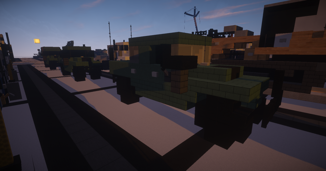 1.5:1 Scale, 3 blocks wide. Military Green Humvee " Hummers " Minecraft Map