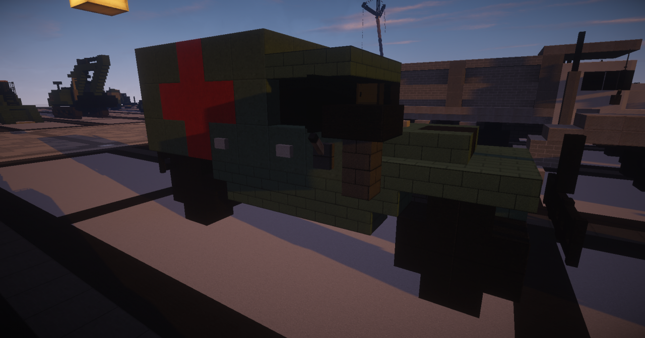 1.5:1 Scale, 3 blocks wide. Military Green Humvee " Hummers " Minecraft Map