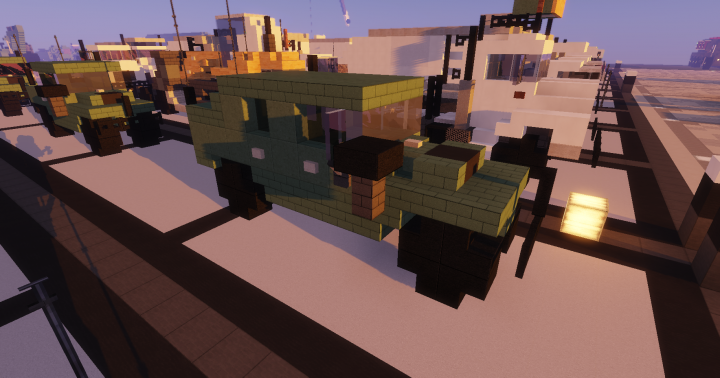 1.5:1 Scale, 3 blocks wide. Military Green Humvee " Hummers " Minecraft Map