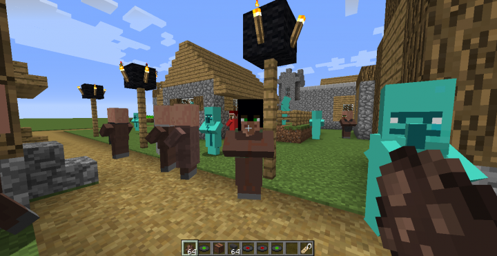 Element Animation Villagers Christmas Theme Ver. 1 Minecraft Texture Pack