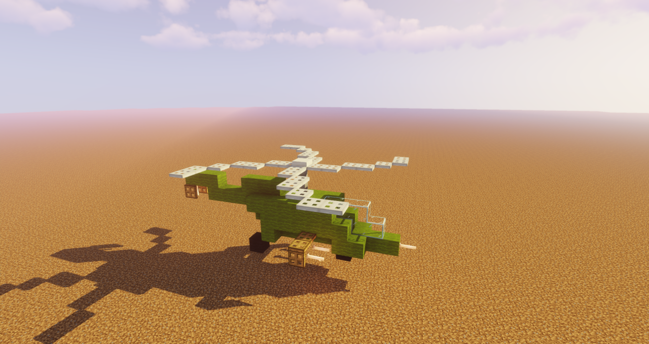 Small Apache Military Helicopter Minecraft Map