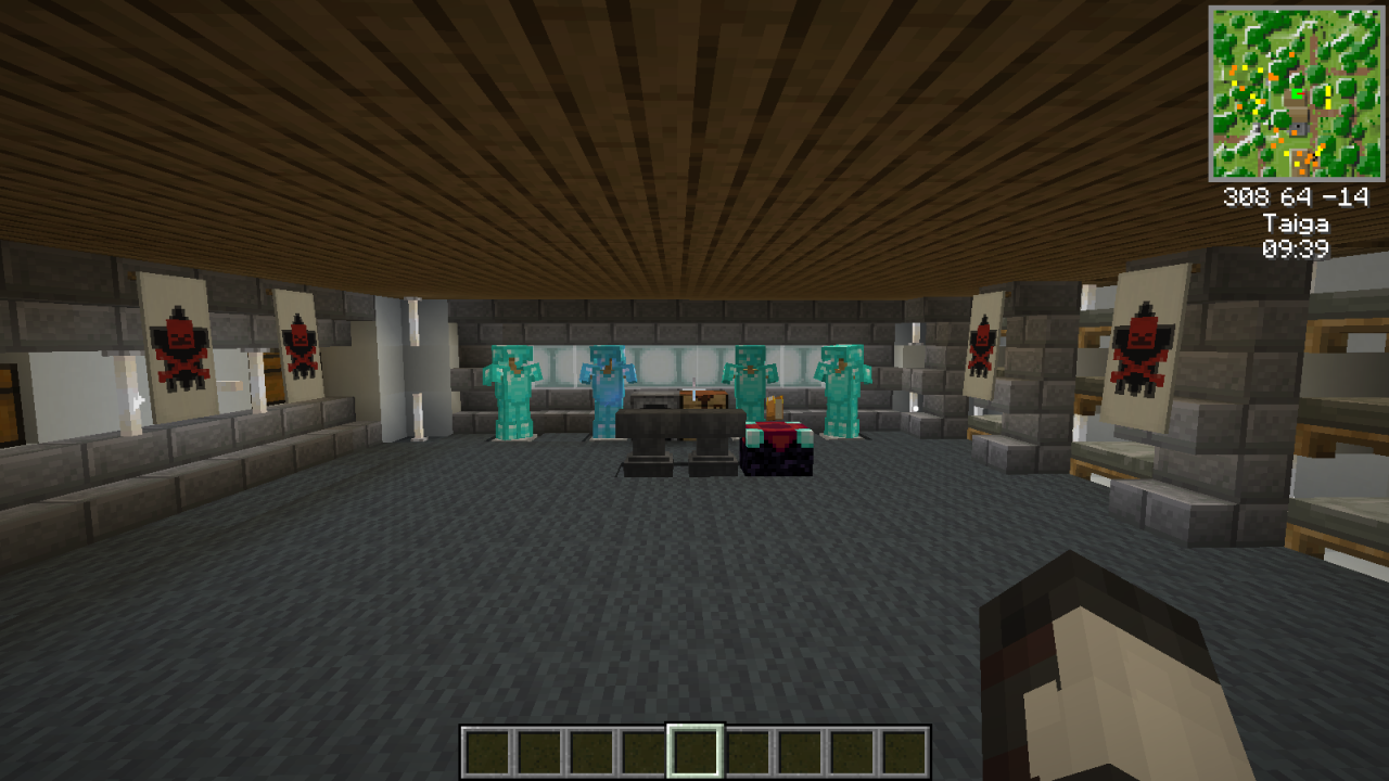 Bunker with a 4x4 Piston Door Minecraft Map