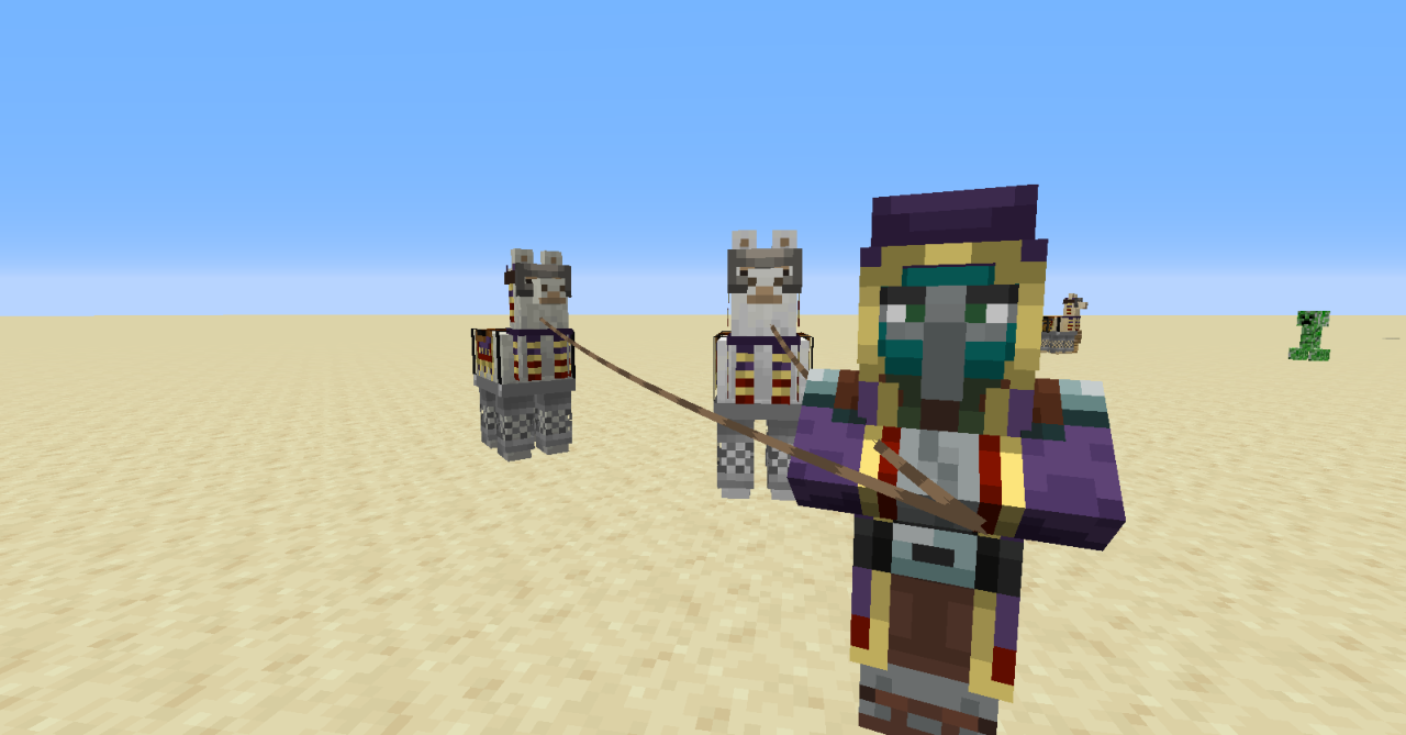 Ex Pillager Wandering Trader And Armoured Trader Llama Minecraft Texture Pack