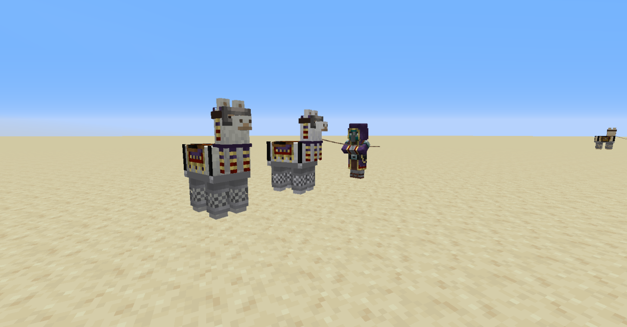Ex-Pillager Wandering Trader & Armoured Trader Llama Minecraft Texture Pack