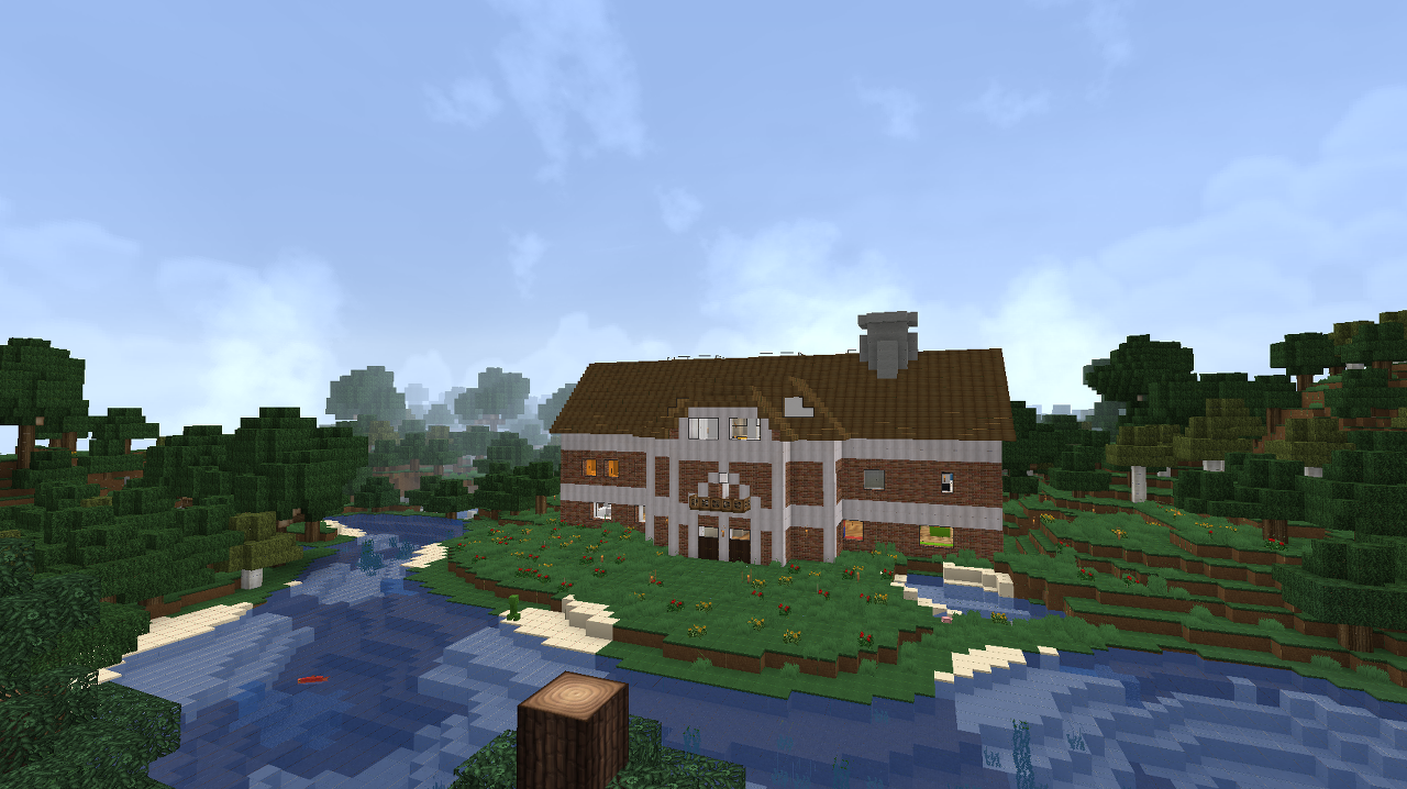 Large Modern House with 2nd floor music studio Minecraft Map
