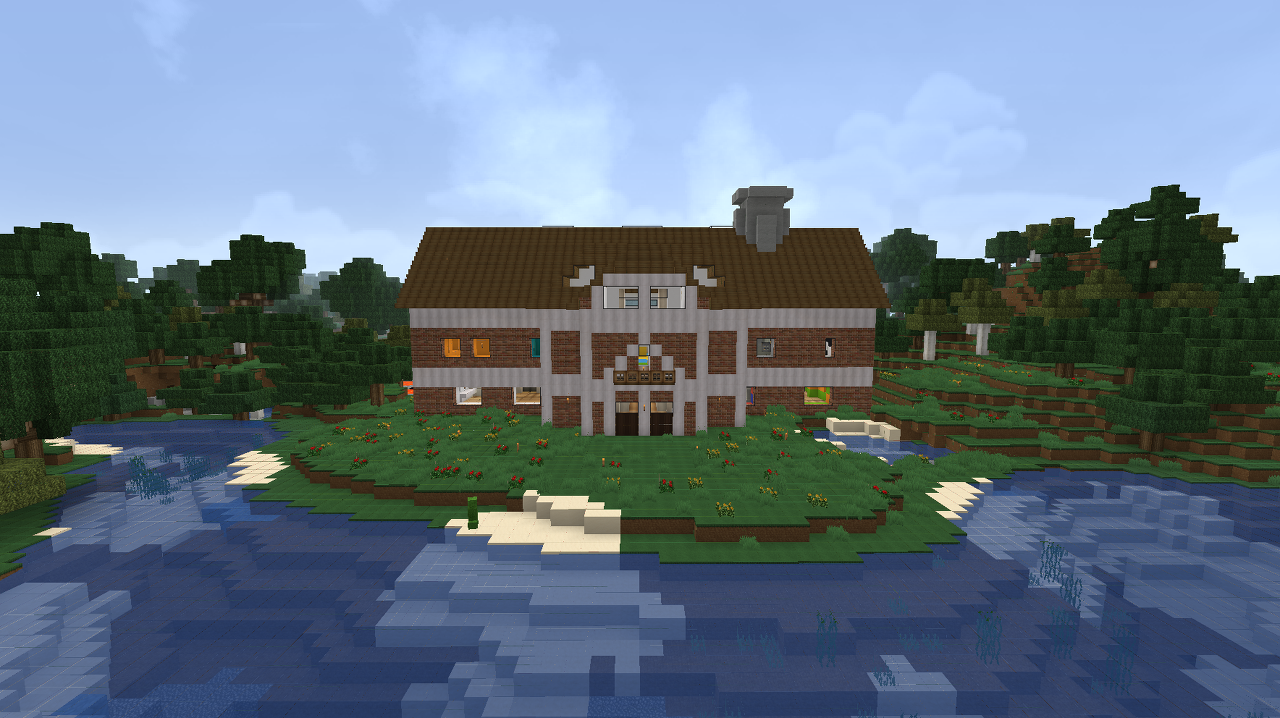 Large Modern House with 2nd floor music studio Minecraft Map