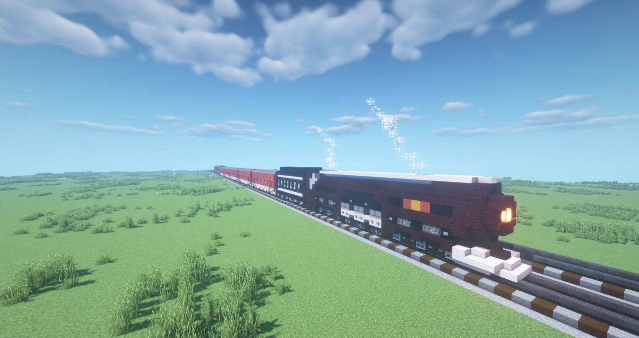Retro-like Passenger Train Minecraft Map