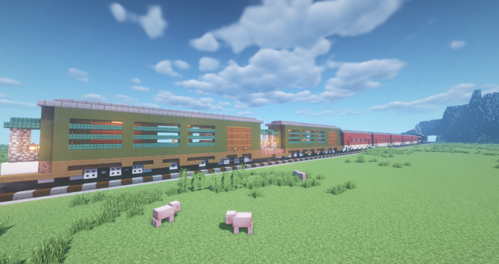 Retro-like Passenger Train Minecraft Map