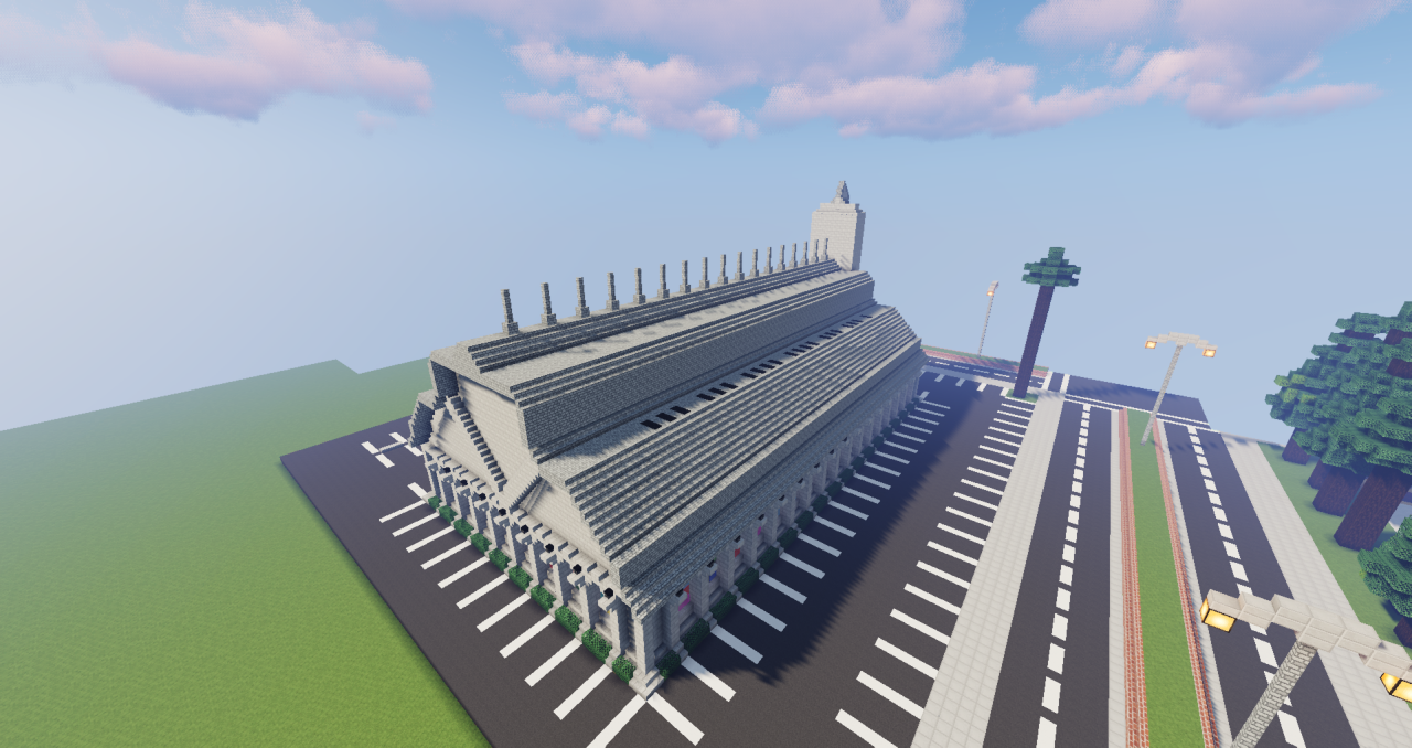 church with reflective floor Minecraft Map