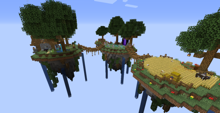 Small Skyblock Islands Minecraft Map