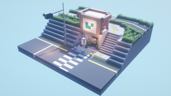 Small rest area inside the river bank Minecraft Map