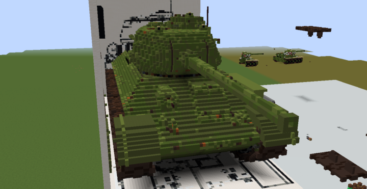 Soviet T-34-85 medium vodka tank (30:1) Minecraft Map
