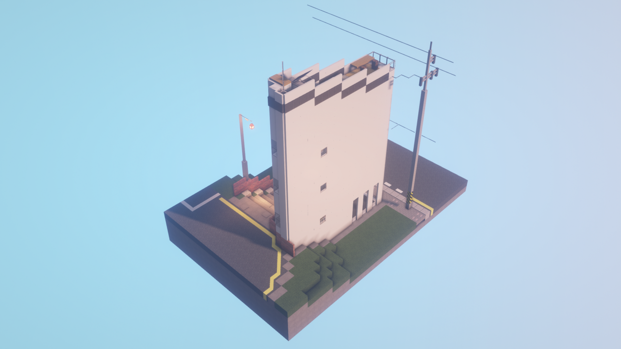 Small and thin modern house Minecraft Map