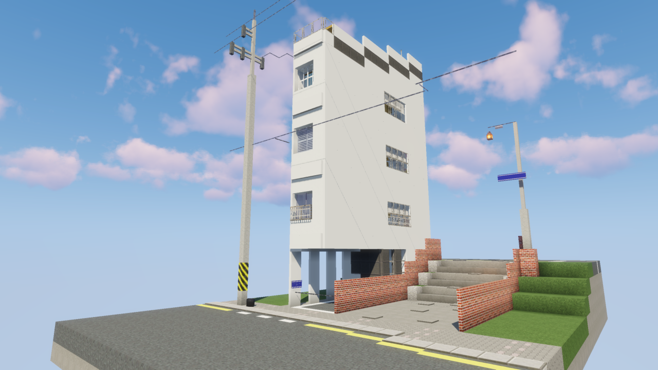 Small and thin modern house Minecraft Map