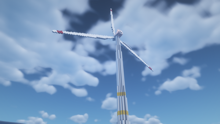 Offshore wind power generator (140m) Minecraft Map