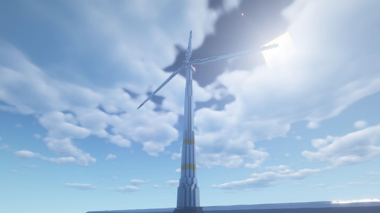 Offshore wind power generator (140m) Minecraft Map