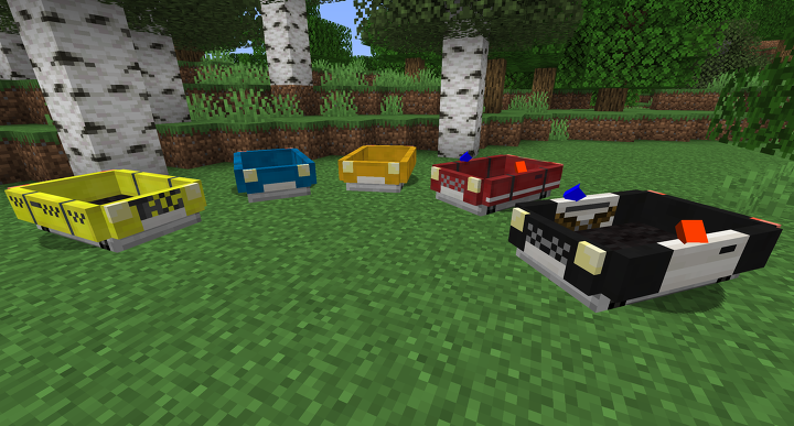 Boat to Cars - (Police, Taxi, and more!) Minecraft Texture Pack
