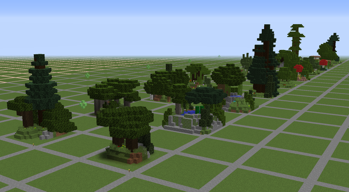 PATHWAYS ONE-CHUNK NATURE PLOTS 1-20 Minecraft Map