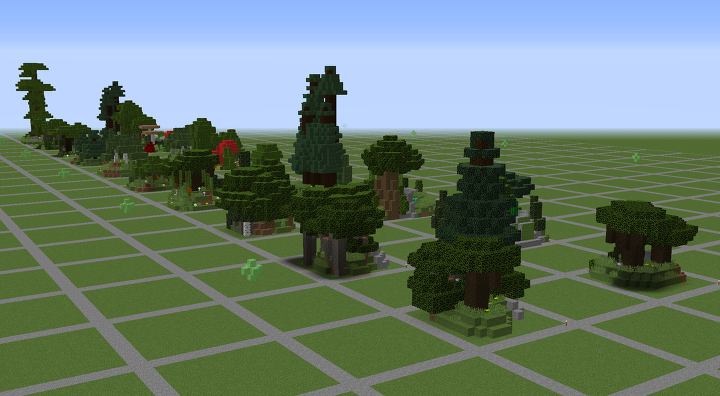 PATHWAYS ONE-CHUNK NATURE PLOTS 1-20 Minecraft Map