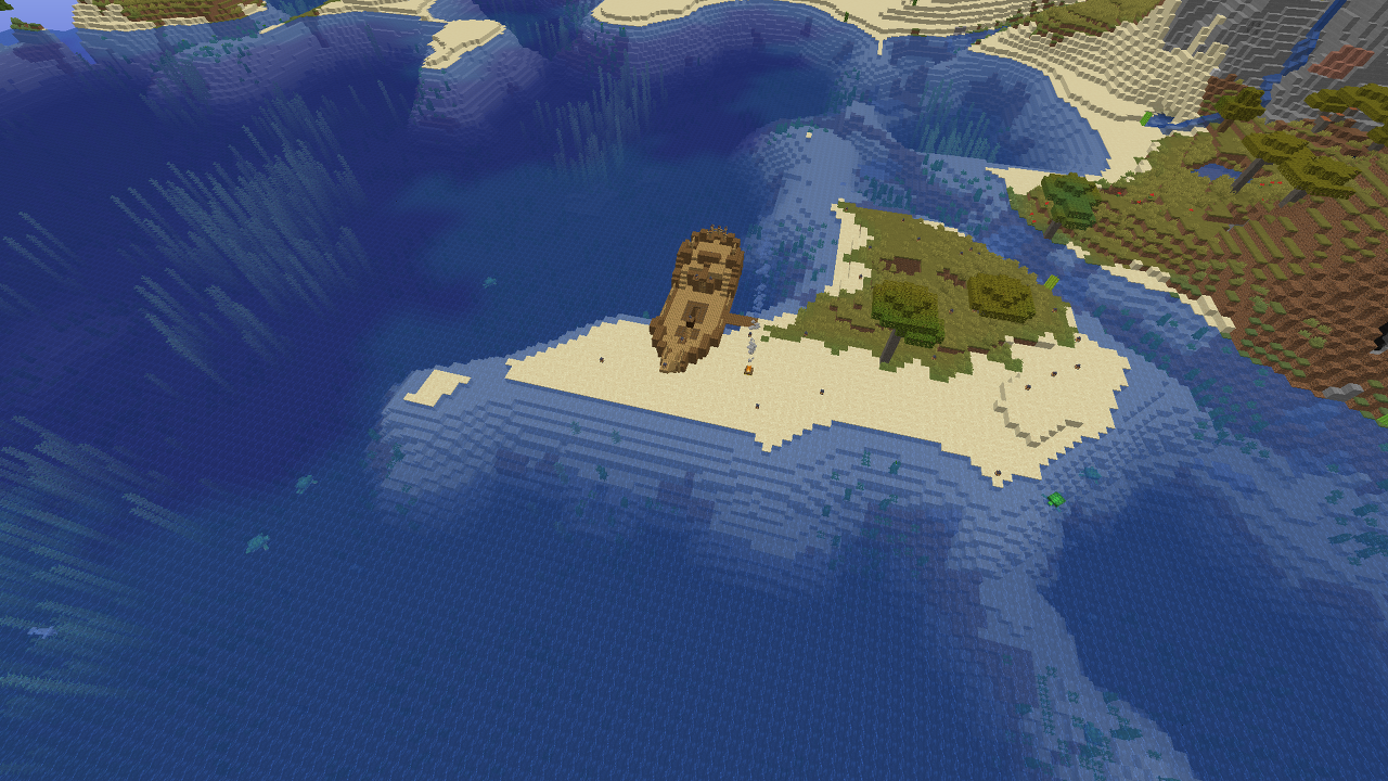 Starter Shipwreck Base 2 with Filled Map Minecraft Map