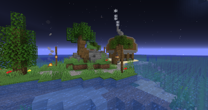 Little decorated island. Minecraft Map