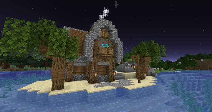 Little decorated island. Minecraft Map