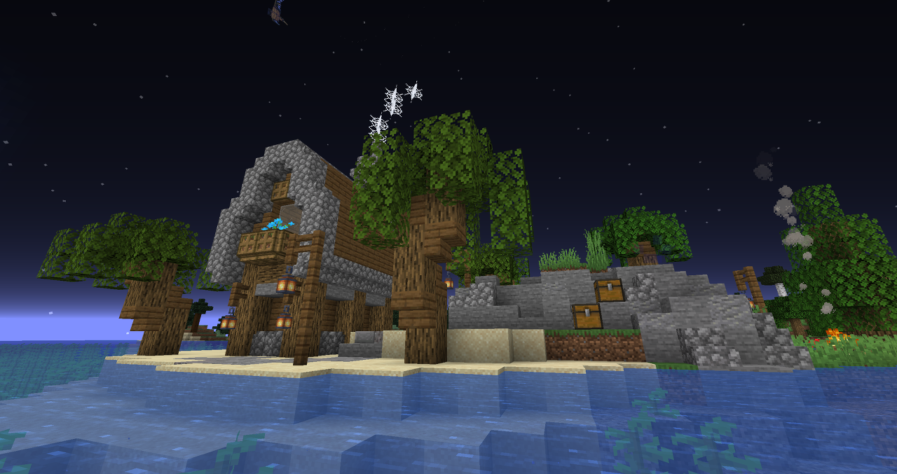 Little decorated island. Minecraft Map