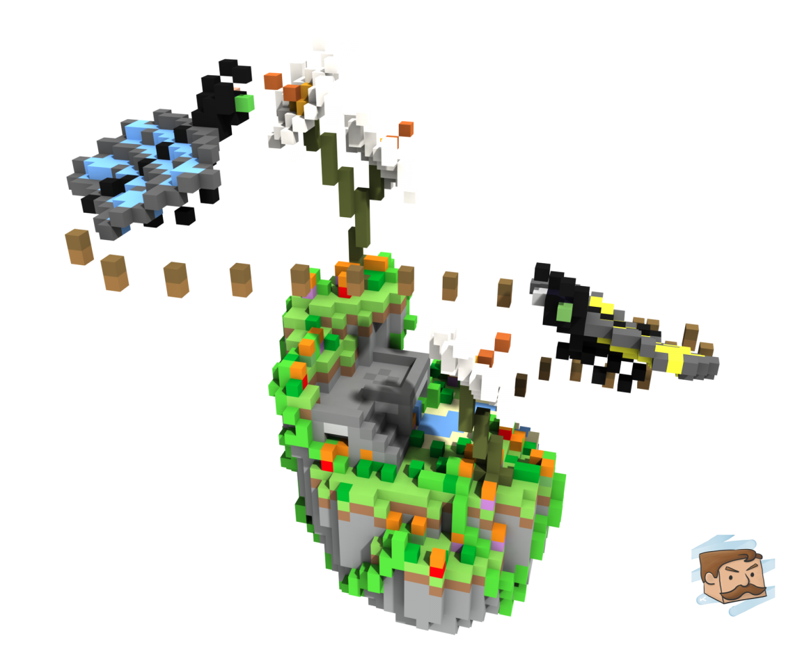 Beautiful Butterfly Floating Minigame Wait Lobby Minecraft Map