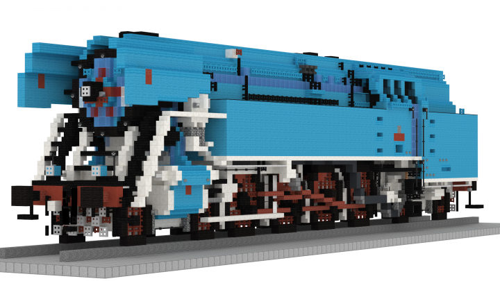 ČSD 477.043 papoušek | 5:1 Steam Locomotive Minecraft Map