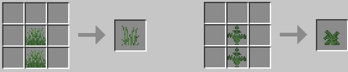 Mlogo's Craftable Tall Grass & Ferns Minecraft Data Pack