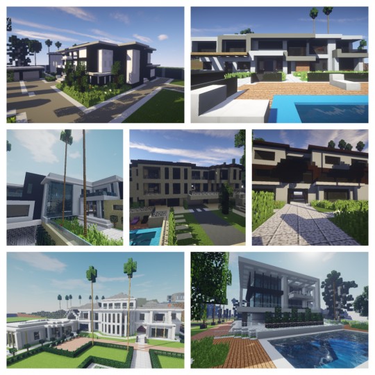 Top 7 Modern Mansions In Los Angeles Minecraft Map