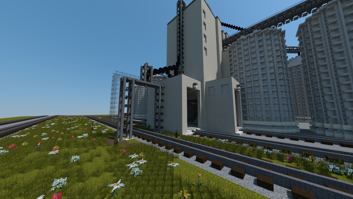 Grain elevator with Semi finished interior [With download] Minecraft Map