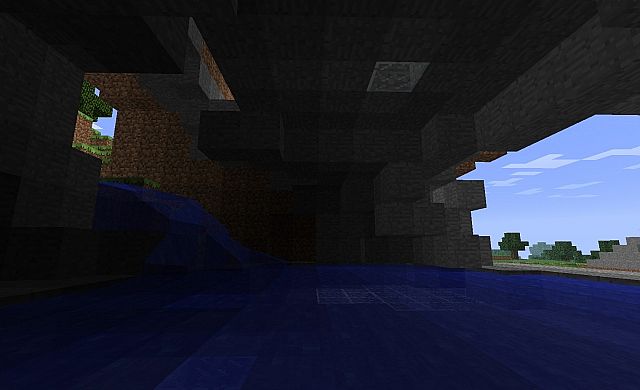 Hot Spring Pool inside a Hill Minecraft Map