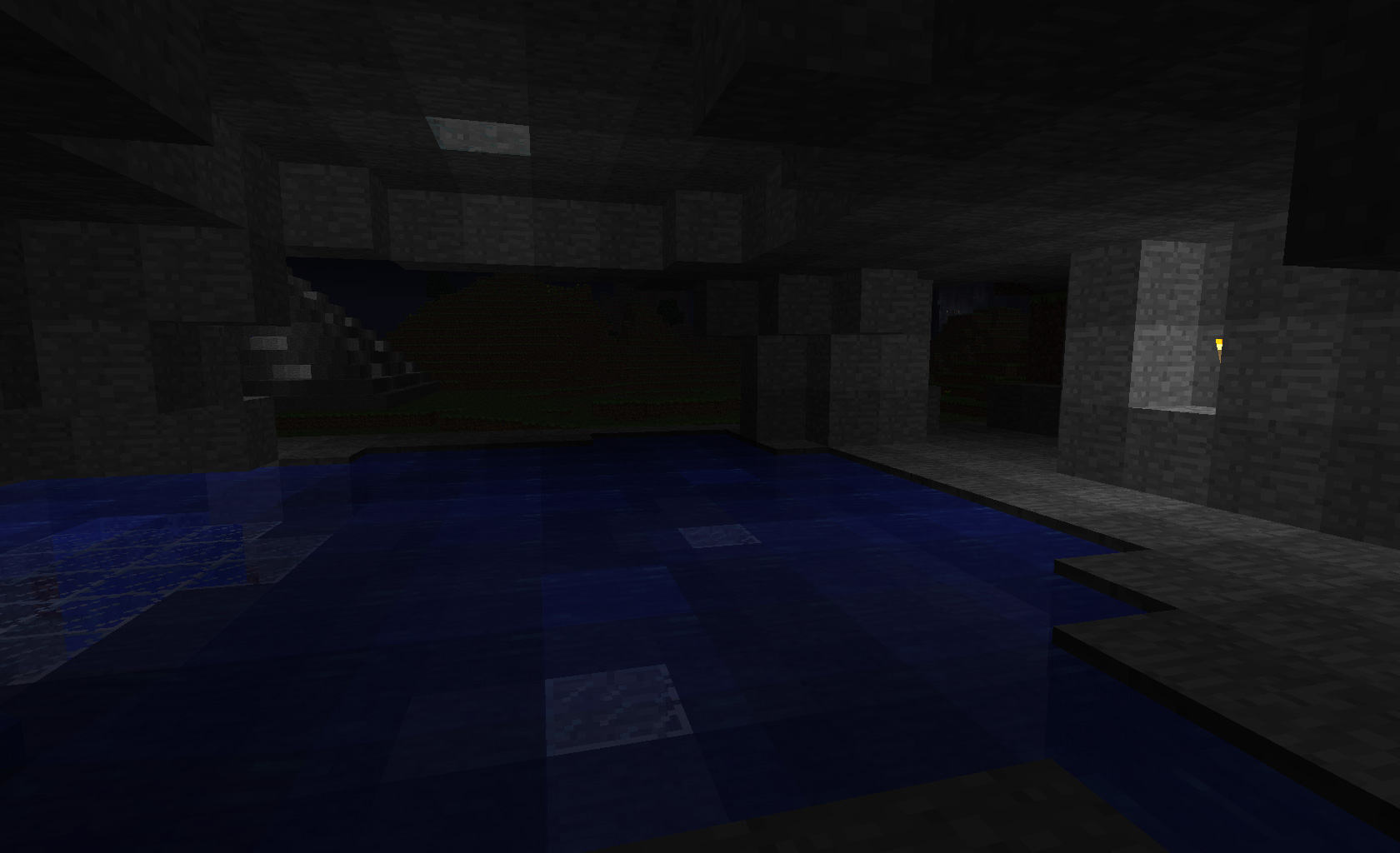 Hot Spring Pool inside a Hill Minecraft Map