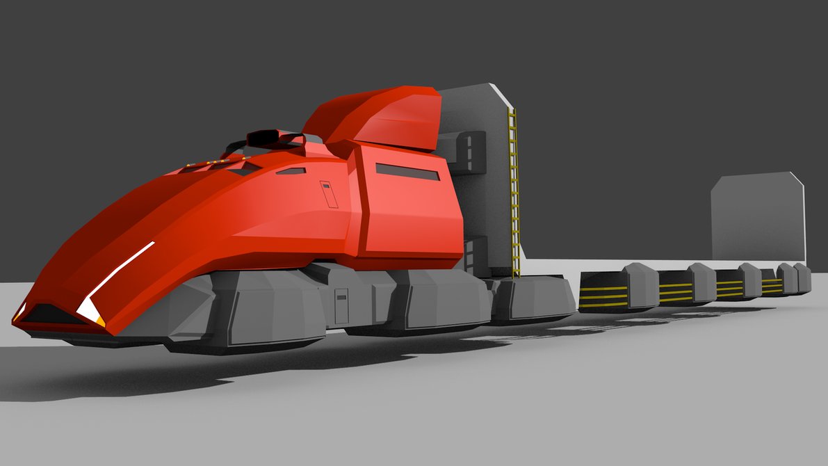 Futuristic Hovercraft Freight and Flatbed Trucks Minecraft Map